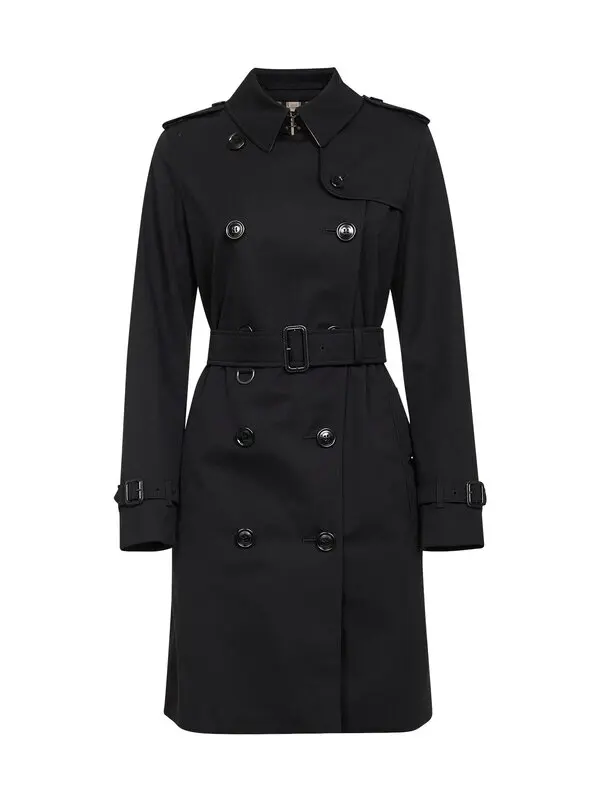 Burberry Black Mid-length Kensington Heritage Trench Coat - Multicolor