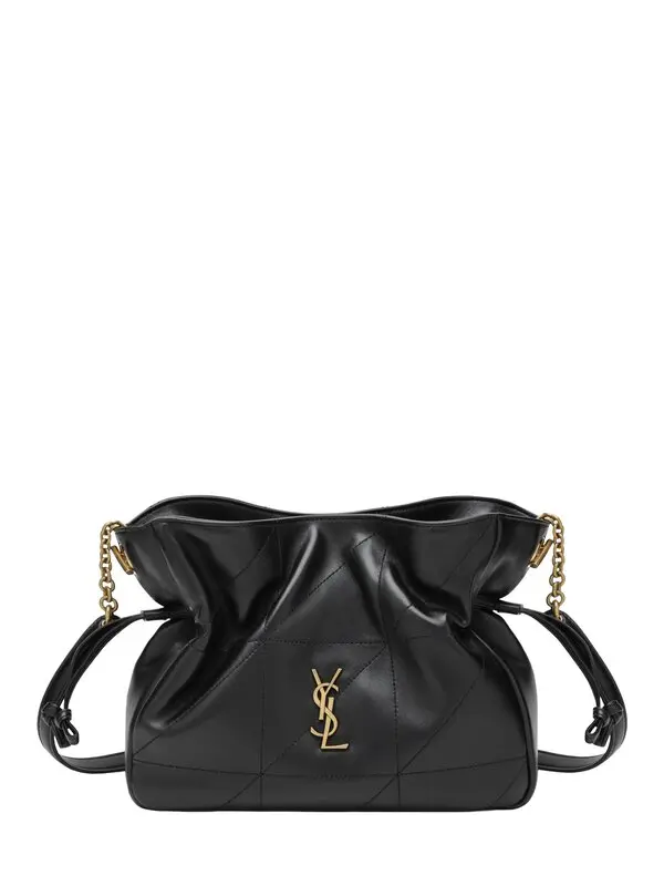 Saint Laurent Jamie Shoulder Pouch In Lambskin Leather - Black