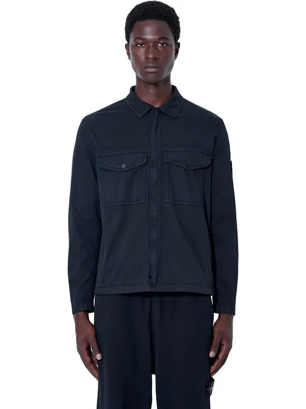 Stone Island Button-down Cotton Shirt - Black