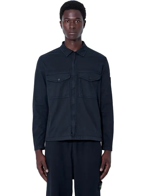 Stone Island Button-down Cotton Shirt - Black
