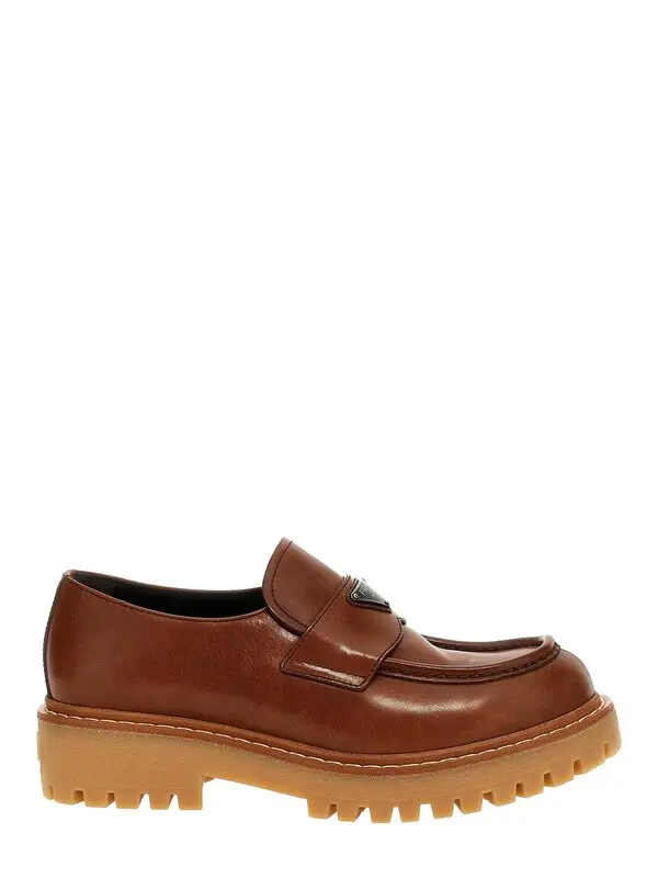 Prada Double Chocolate Loafers - Brown