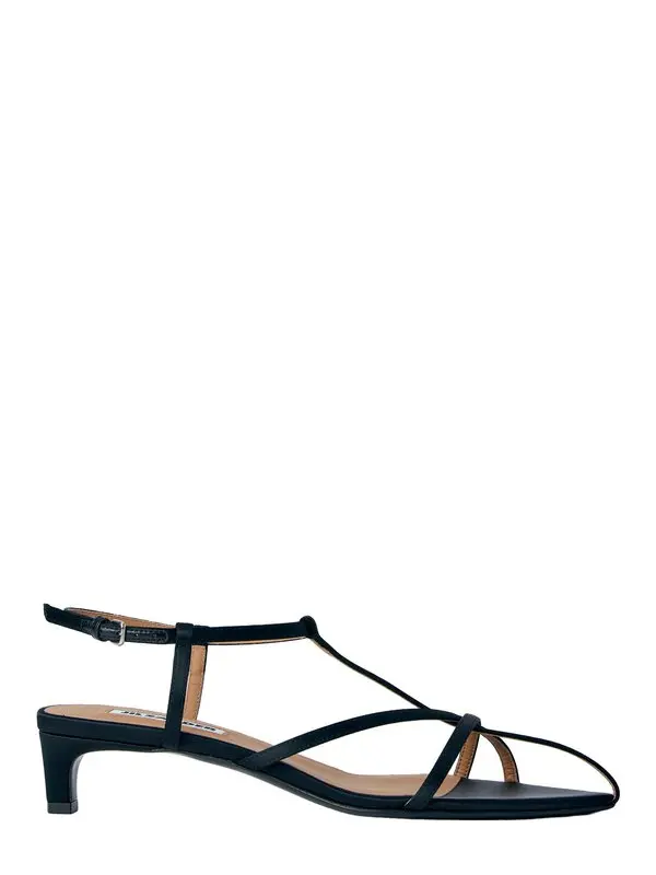 JIL SANDER Strappy Cage Sandals - Black