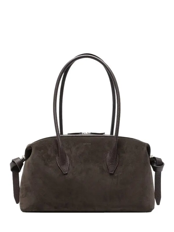 Yuzefi Leather Trim Shoulder Bag - Brown