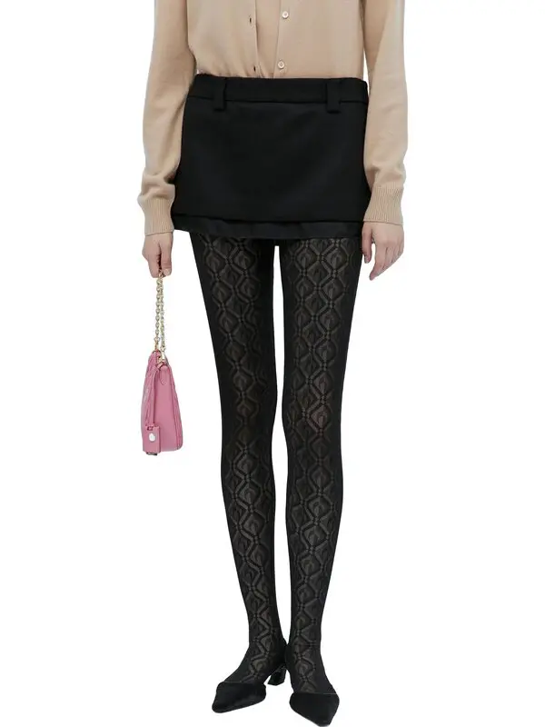 Miu Miu Velour Mini Skirt - Black