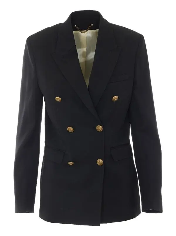GOLDEN GOOSE Virgin Wool Double-breasted Jacket - Black