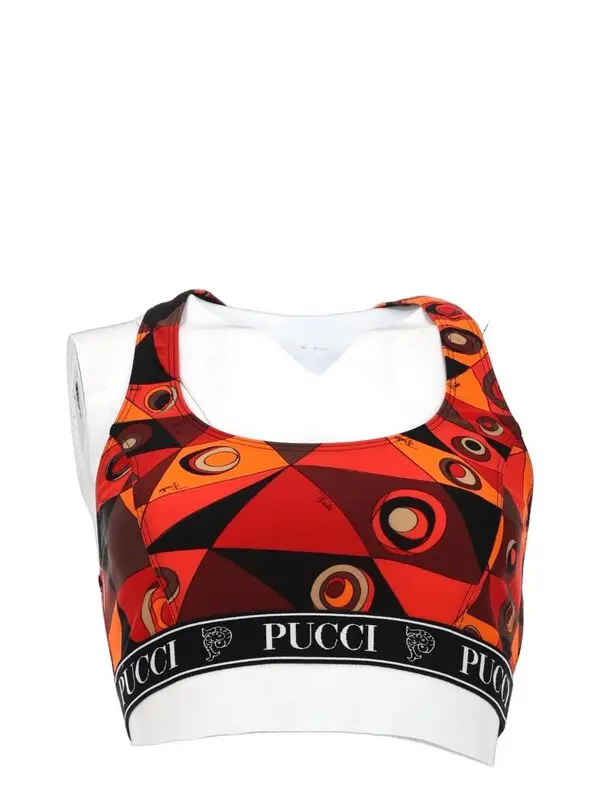Emilio Pucci Printed Bra Top - Orange