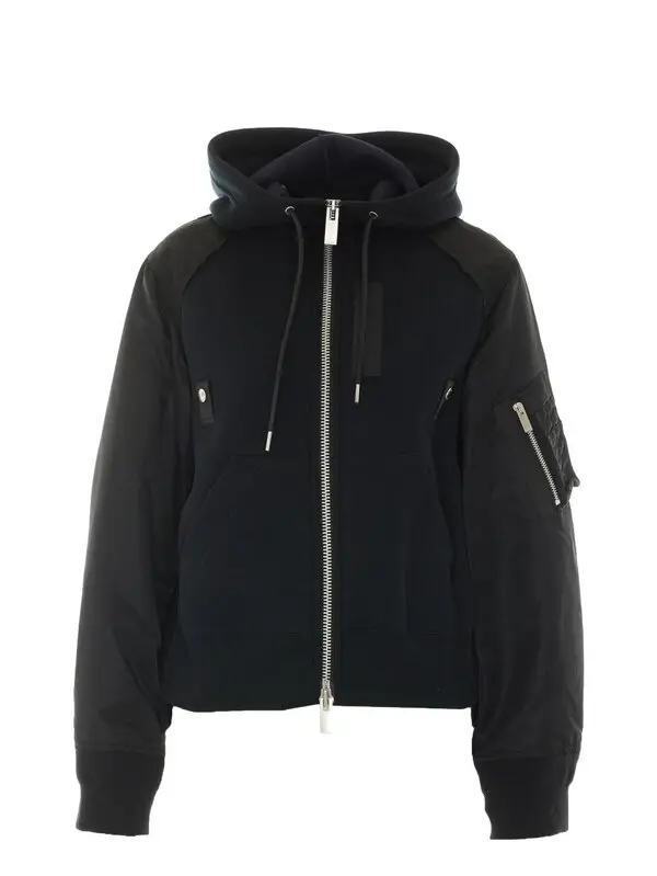 Sacai Sponge Sweat Hoodie - Black