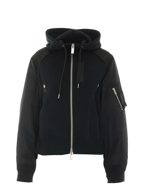 Sacai Sponge Sweat Hoodie - Black
