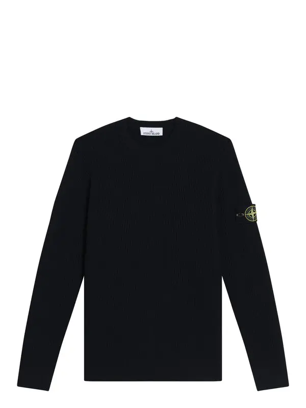 Stone Island Ribbed Crew-neck Sweater - Blue