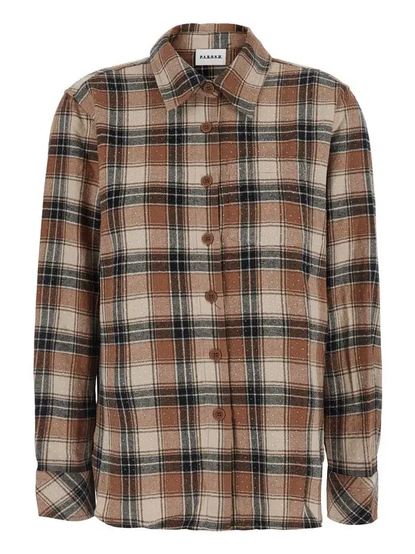 P.a.r.o.s.h Cotton Check Western Shirt - Multicolor