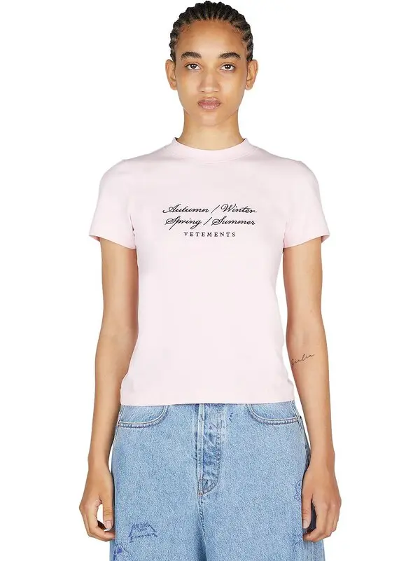 Vetements Four Seasons T-shirt - Pink
