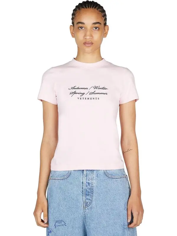 Vetements Four Seasons T-shirt - Pink