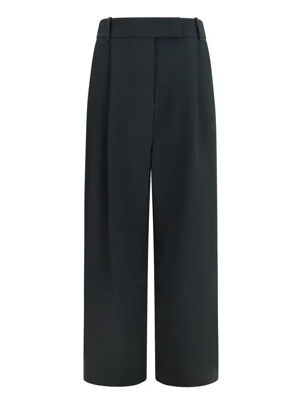 Giorgio Armani High-waisted Wide-leg Pants - Black