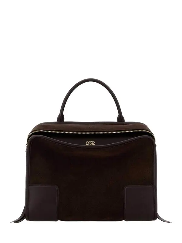 Loewe Amazona Suede Bag - Cream