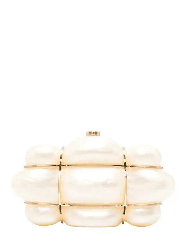Cult Gaia Cage Clutch Bag - Cream