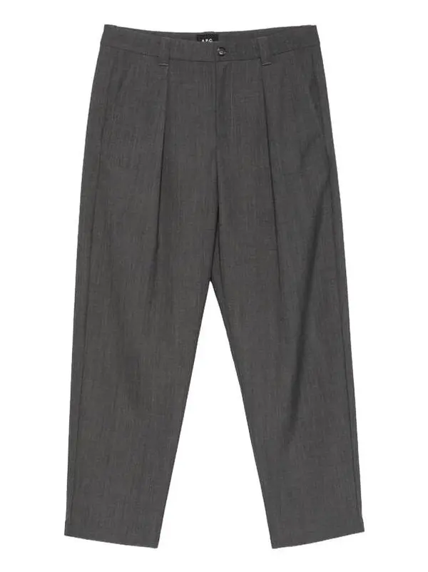 A.p.c. Grey Trousers Tailored Trousers - Gray