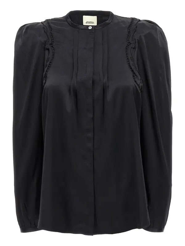 Isabel Marant Étoile Joanea Silk Blend Shirt - Black
