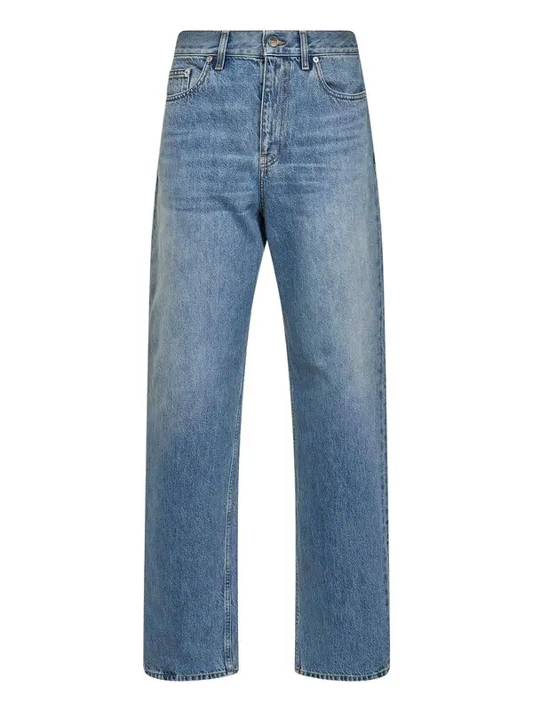 Gucci Cotton Denim Straight Jeans - Multicolor