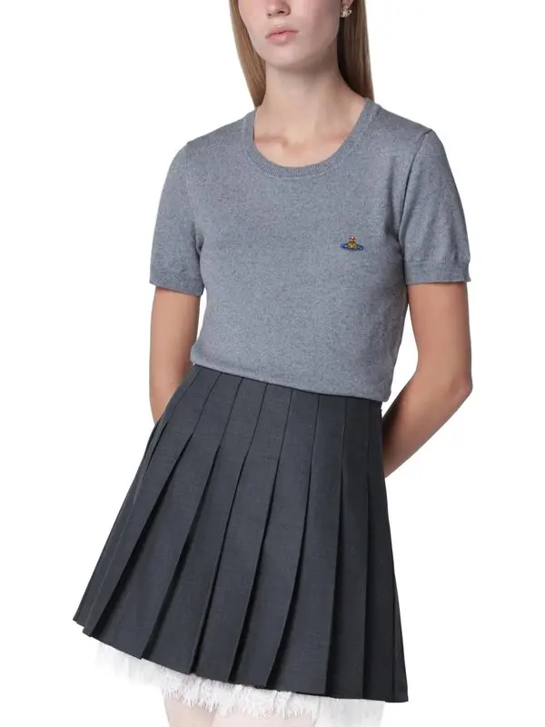 VIVIENNE WESTWOOD Bea Knit Cotton-cashmere T-shirt - Gray