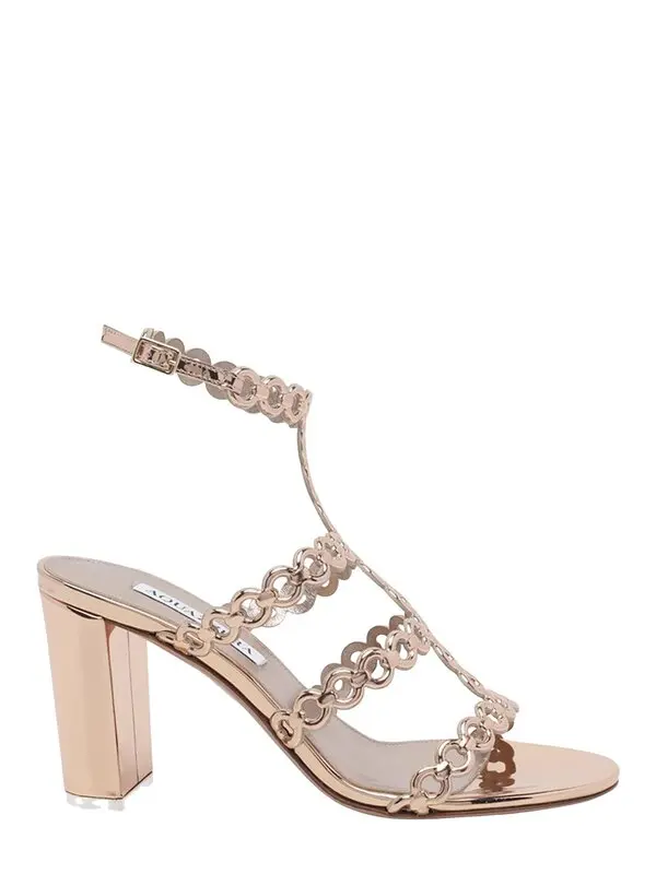 AQUAZZURA Infinity Chain Jelly Pump Sandals - Pink