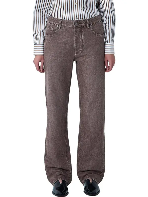 Bottega Veneta Five-pocket Straight-leg Jeans - Brown
