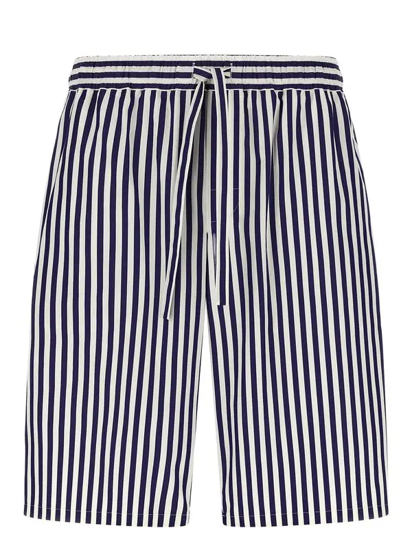 Dolce & Gabbana Striped Bermuda Shorts - Blue