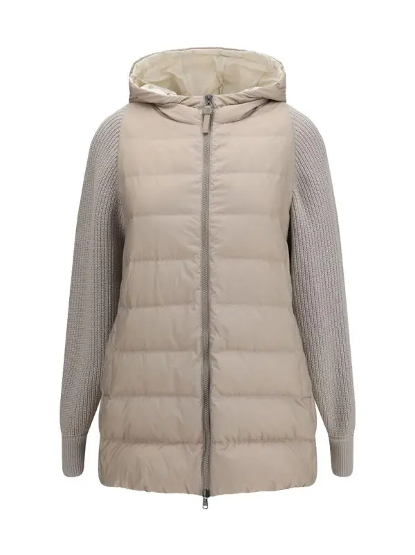 Brunello Cucinelli Midi Down Jacket - Multicolor