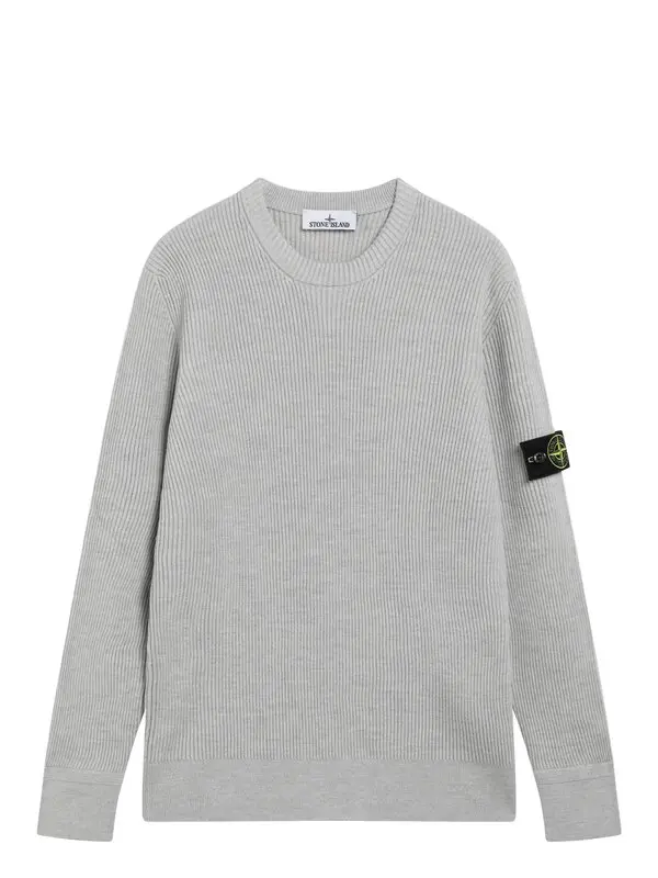 Stone Island Ribbed Crew-neck Sweater - Cream