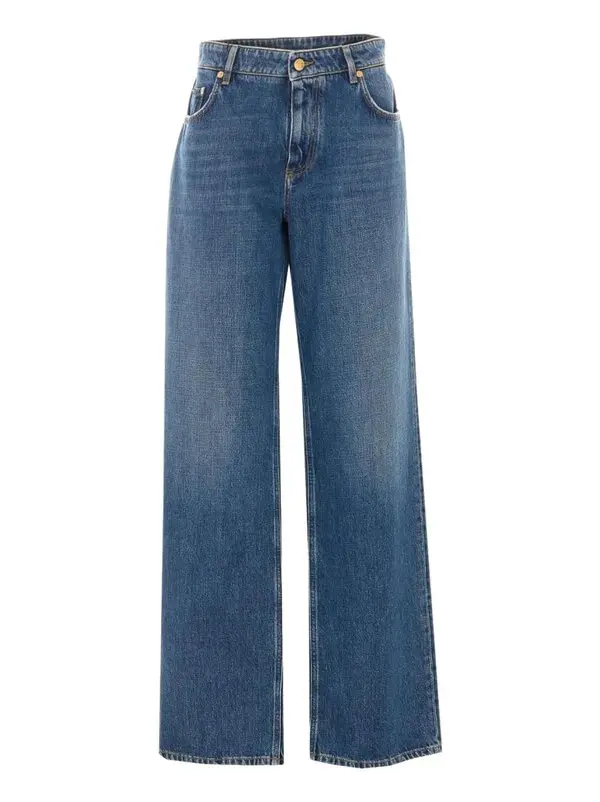Dolce & Gabbana Wide Leg Denim Trousers - Blue