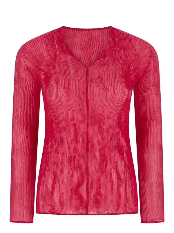 Issey Miyake Chiffon Twist 1 Top - Pink