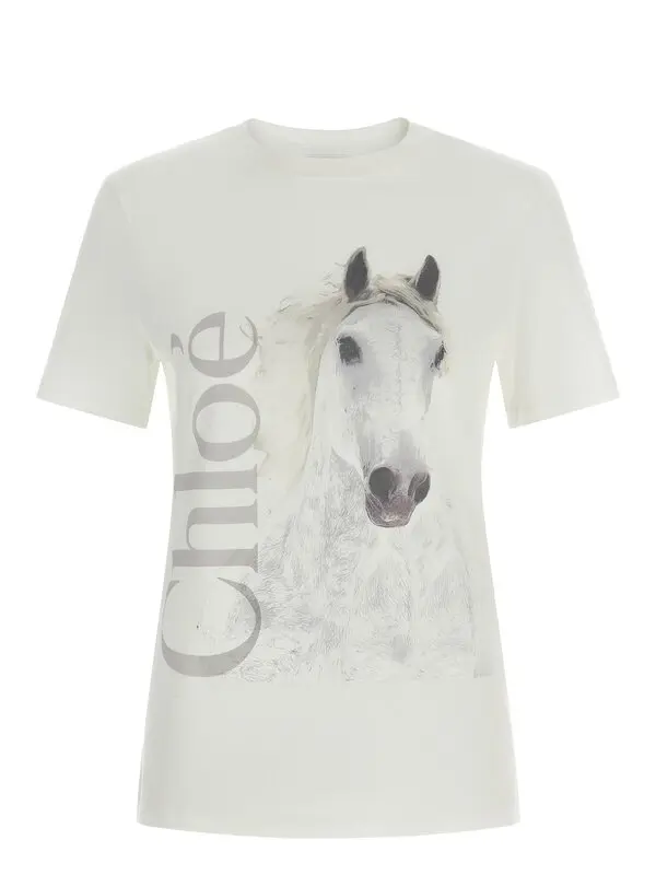 Chloé Printed T-shirt - White