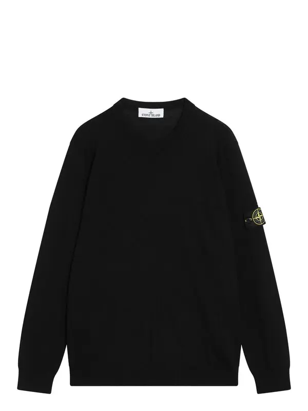 Stone Island Wool Crew-neck Sweater - Black
