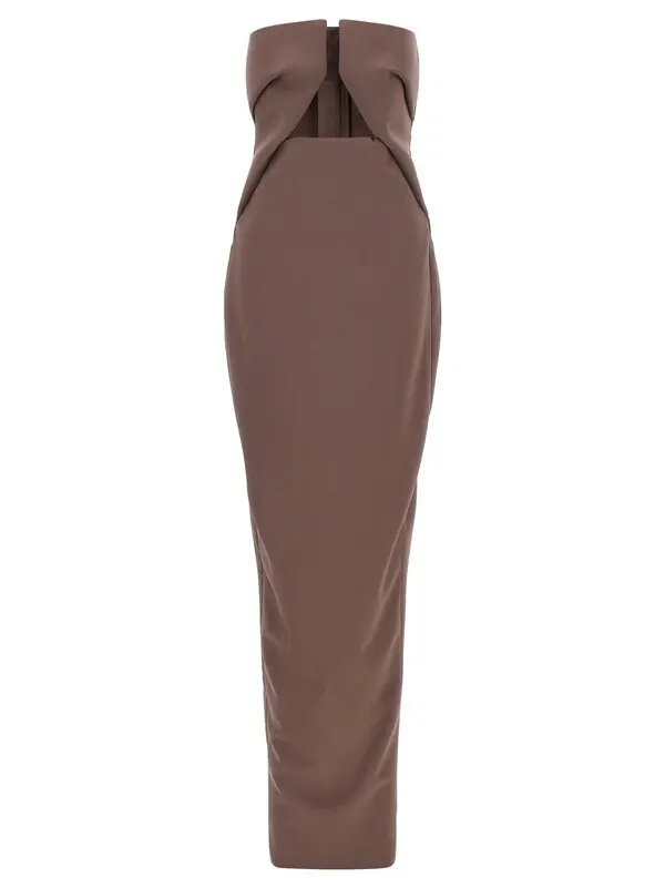 Rick Owens Off-the-shoulder Prong Dress - Brown