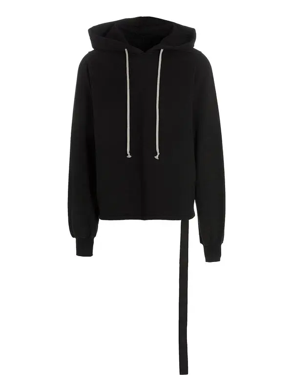 Rick Owens Asymmetrical Stitching Hoodie - Black