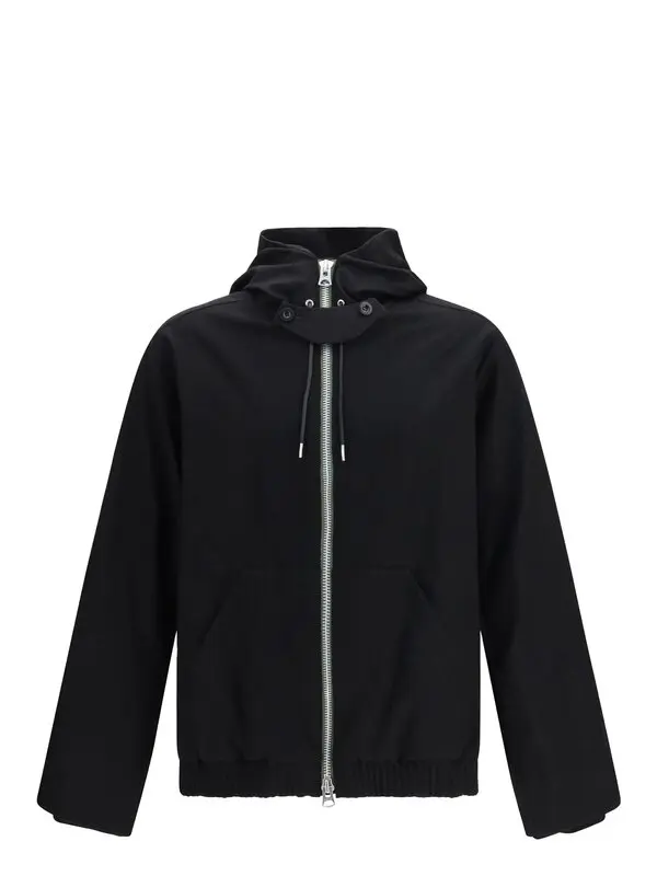 Sacai Hooded Flannel Jacket - Black