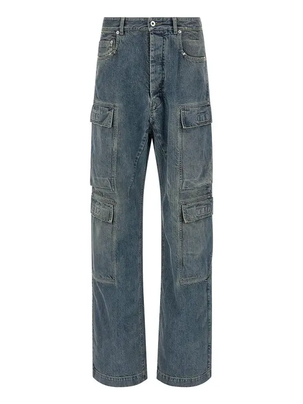 Rick Owens Double Cargo' Jeans - Blue