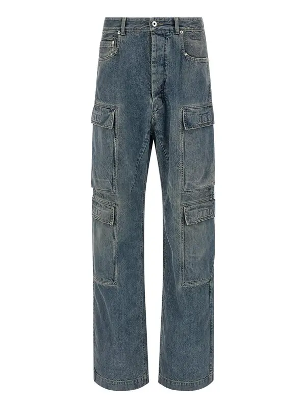 Rick Owens Double Cargo' Jeans - Blue