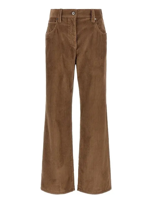 Brunello Cucinelli Straight Corduroy Trousers - Brown
