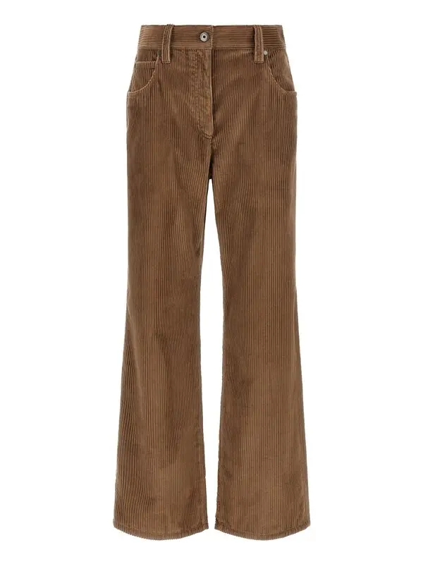 Brunello Cucinelli Straight Corduroy Trousers - Brown