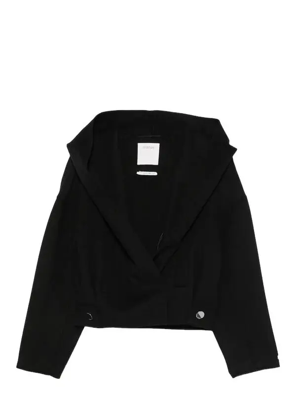 Sportmax Oversized Hooded Jacket - Black