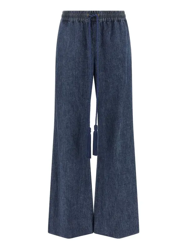 Valentino Garavani Vgold Denim Jeans - Blue