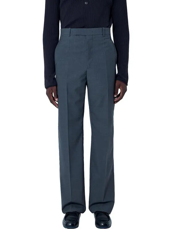 JIL SANDER Tailored Wool-blend Trousers - Gray