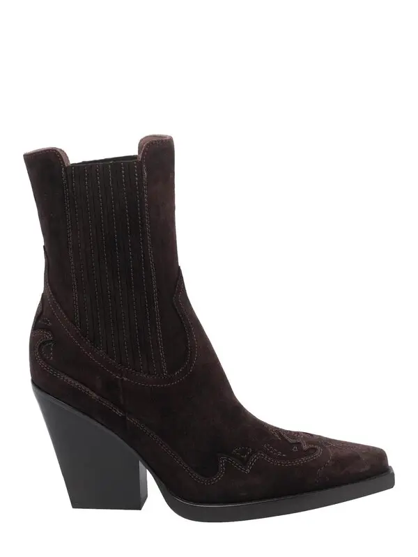 Paris Texas Dallas Texano Booties - Brown