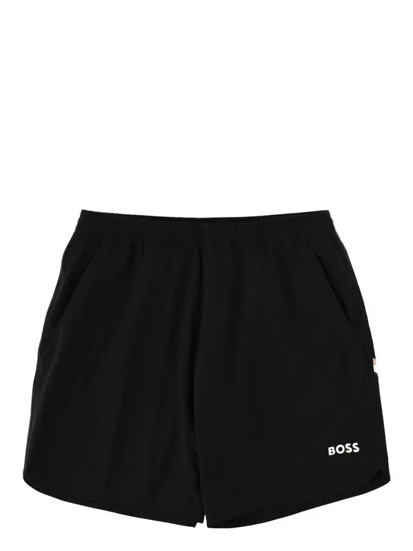 BOSS Logo Detailed Elasticated Shorts - Black