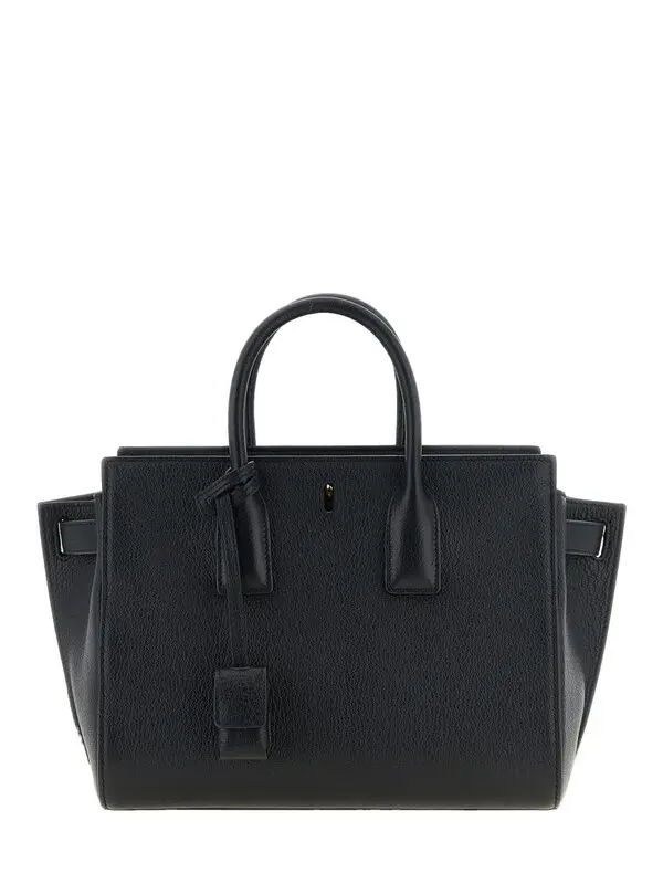 Saint Laurent Sac De Jour Grained Sheepskin Leather Handbag - Black