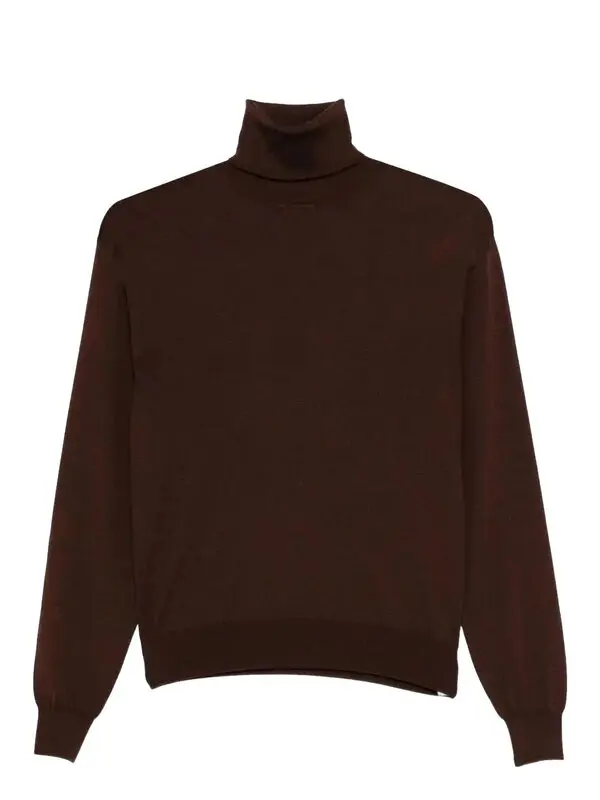 Saint Laurent Wool Turtleneck Sweater - Multicolor