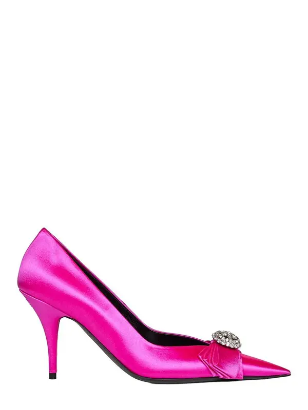 Balenciaga Satin Avenue Palazzo Pumps - Multicolor