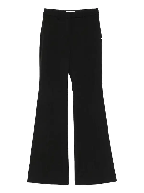 Sportmax Flared Wool Trousers - Black