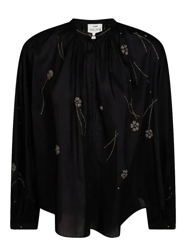 FORTE_FORTE Embroidered Cotton Blouse - Multicolor
