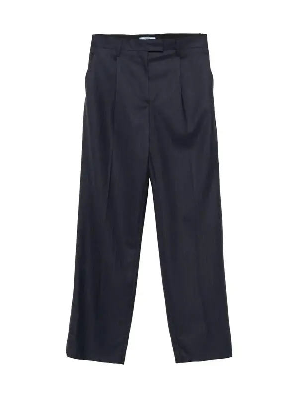 Prada Pinstriped Wool Trousers - Multicolor